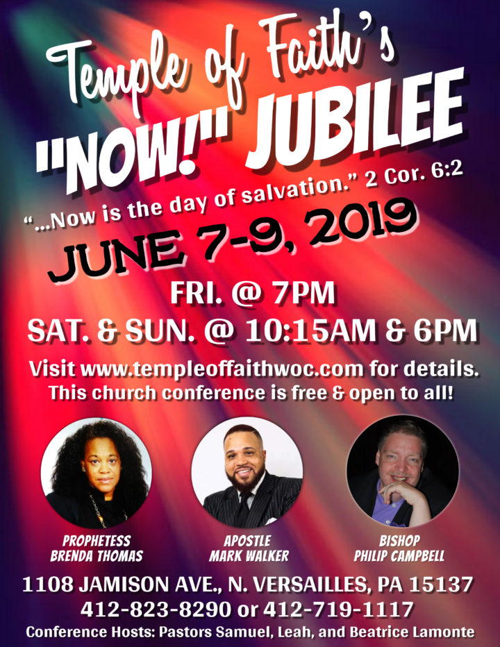 Jubilee 2019 Flyer | Temple of Faith World Outreach Center